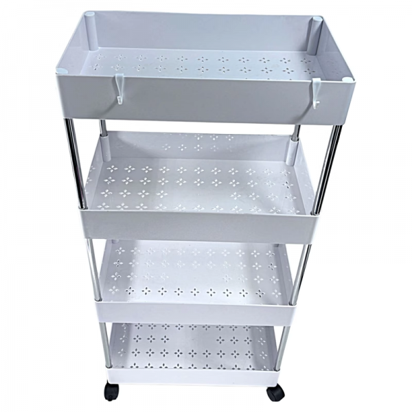 AT2174 PLASTIC 4 TIER STORAGE CART WITH WHEELS